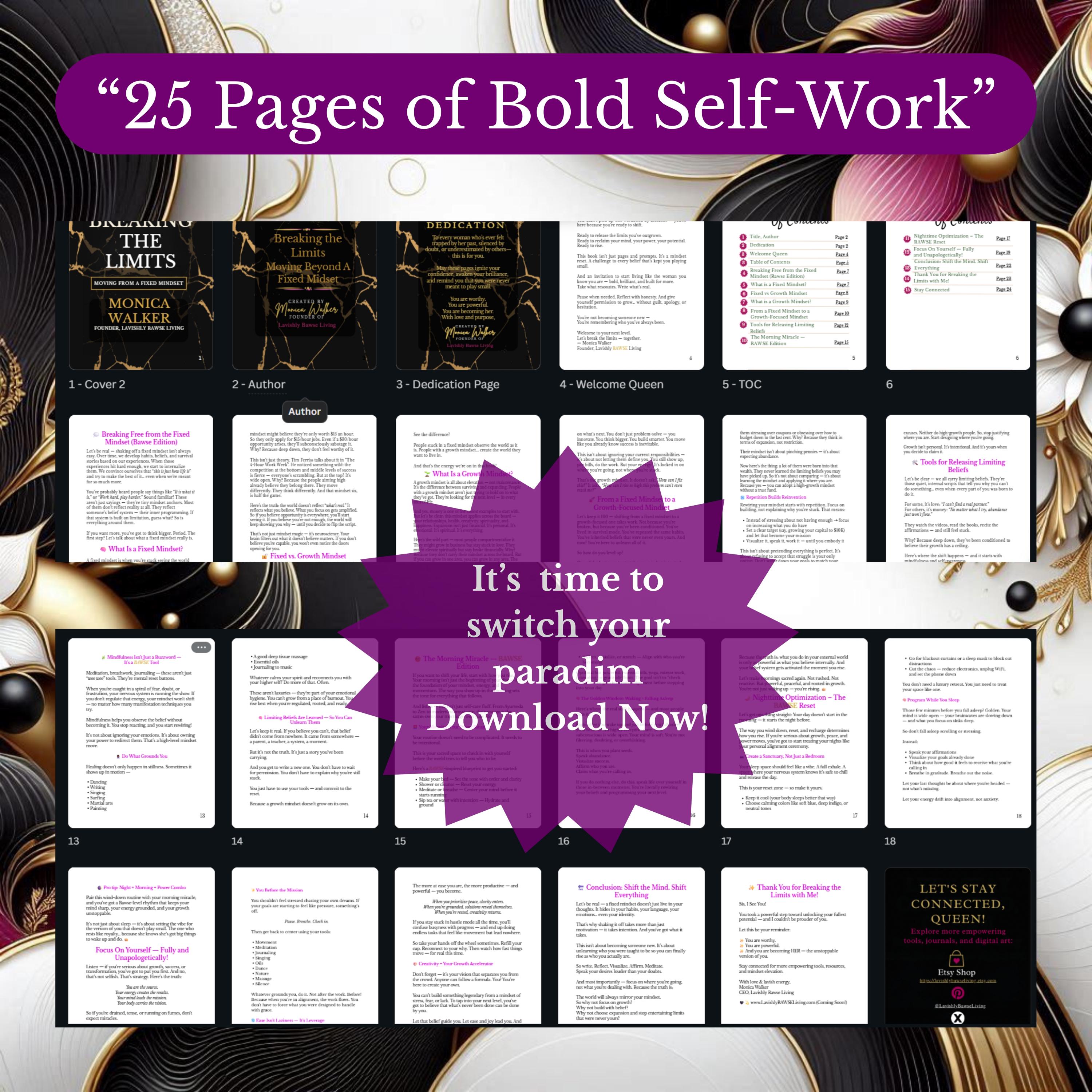 Growth Mindset Workbook: Self-development PDF (digital Download) - Etsy