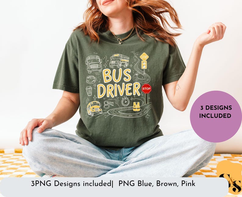School Bus PNG School Bus Driver Png Pink Bus Shirt for Bus Driver Png ...
