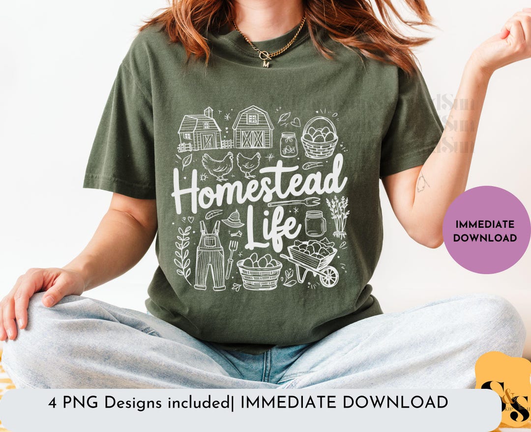Homestead Life PNG: Chicken & Farm Design (digital Download) - Etsy