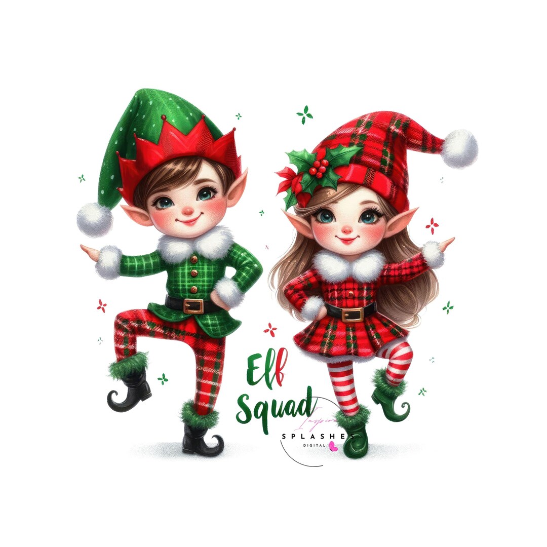 Digital Download PNG Christmas Design Sublimation/ Plaid/ Elf Squad - Etsy