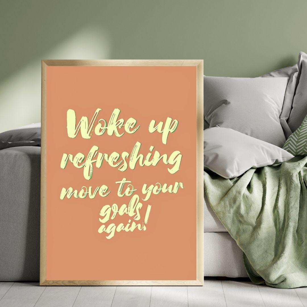 Motivational Wall Art, Inspire Your Day, Goal Setting Decor, Positive ...