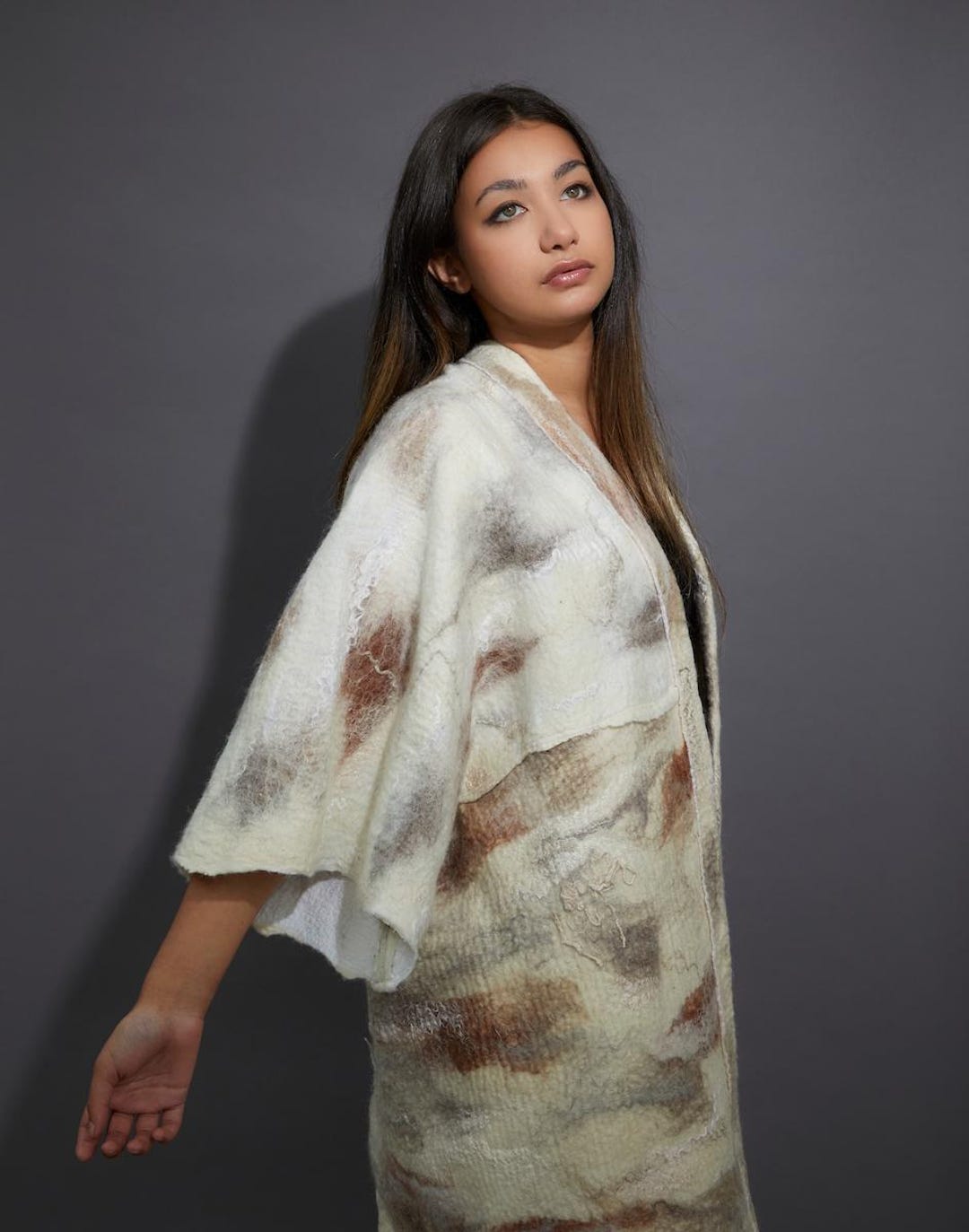 Nuno Felted Jacket , Natural Cream Colour Wearable Art Jacket , Wool ...