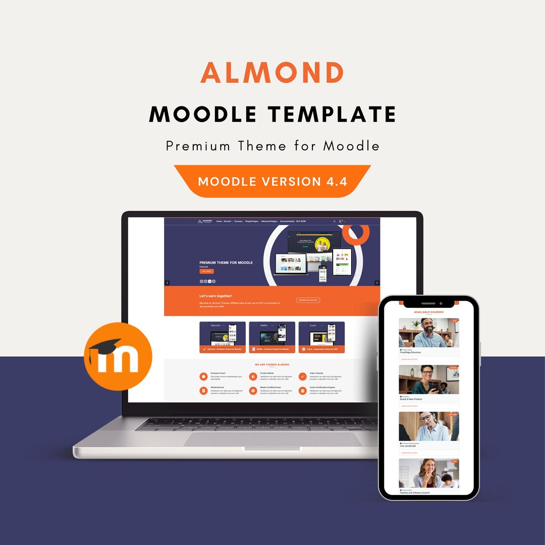 Almond Moodle Theme for Education, Moodle Version 4.4, Education Theme ...