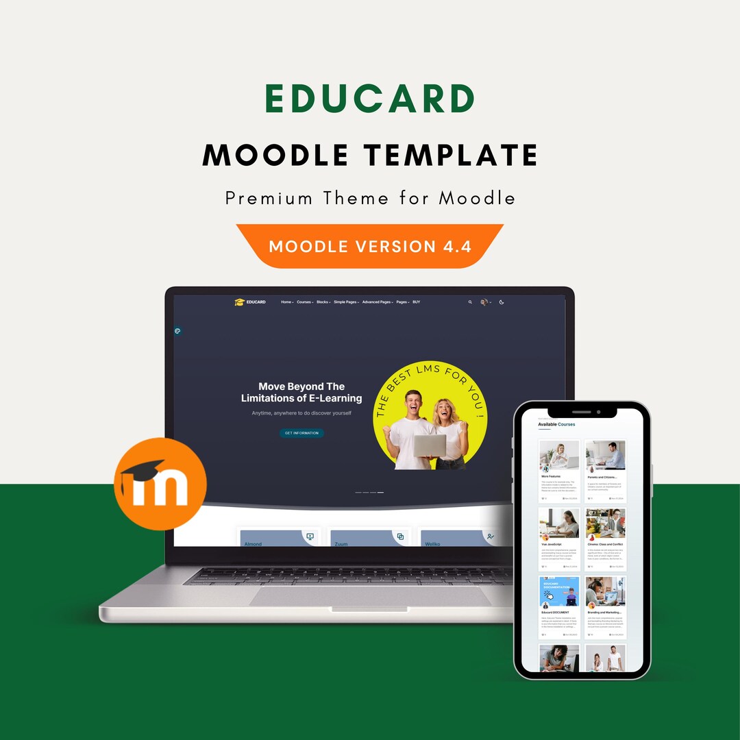 Educard Moodle Theme for Education, Moodle Version 4.4, Education Theme ...