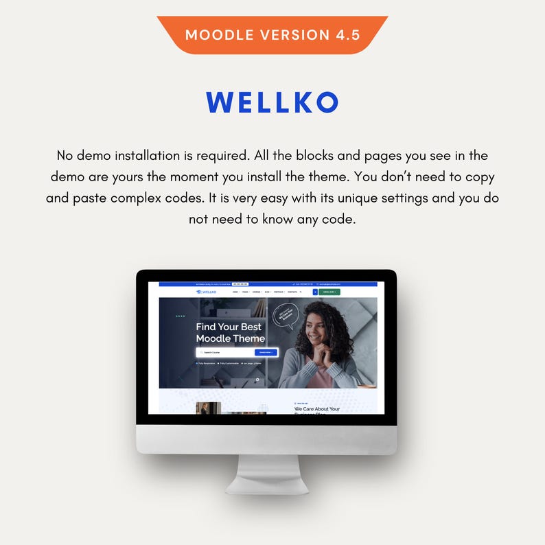 Wellko Moodle Theme for Education, Moodle Version 4.5, Education Theme, Website Template Moodle ...