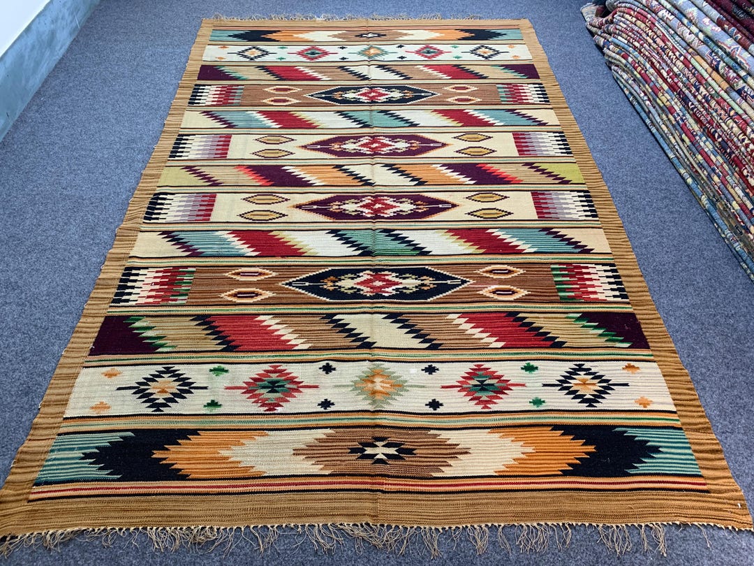 6x9 Vintage Flatweave Soumak Kilim Rug, Beautiful Afghan Tribal Maldari ...