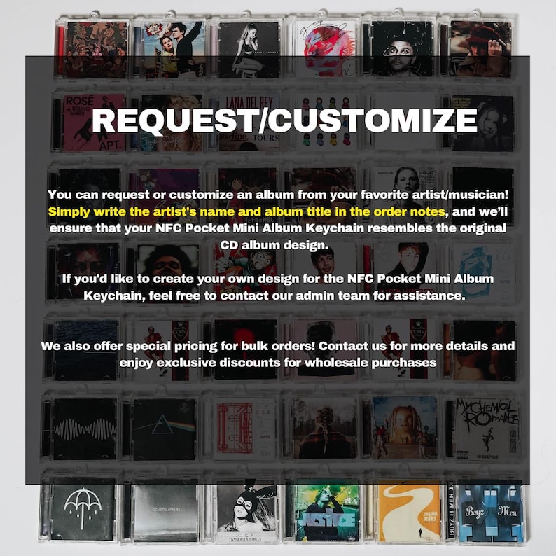 Custom Pocket Album CD With NFC Keychain Your Favorite Album/playlist ...