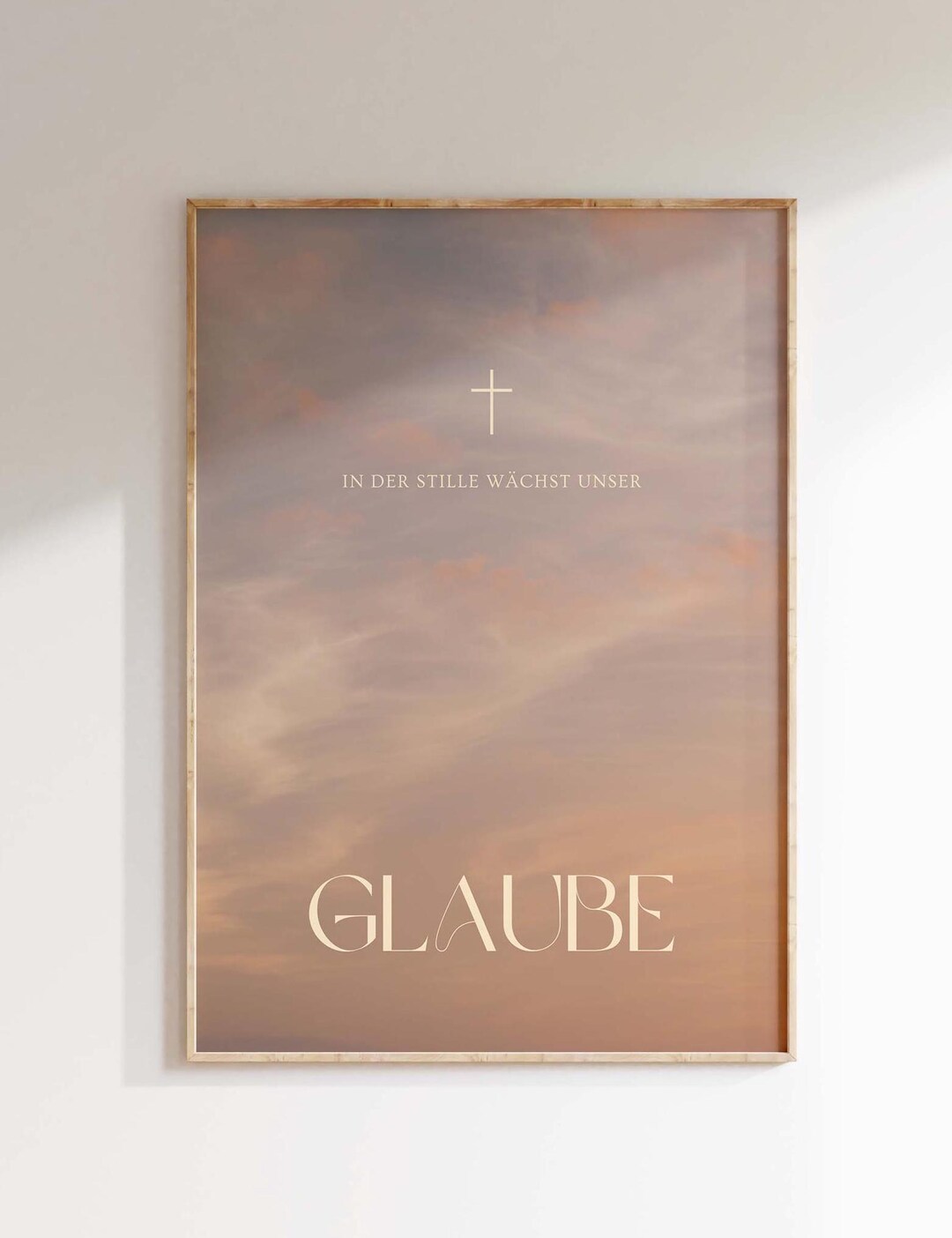 Christian Poster With Minimalist Bible Verse on the Subject of Faith in ...