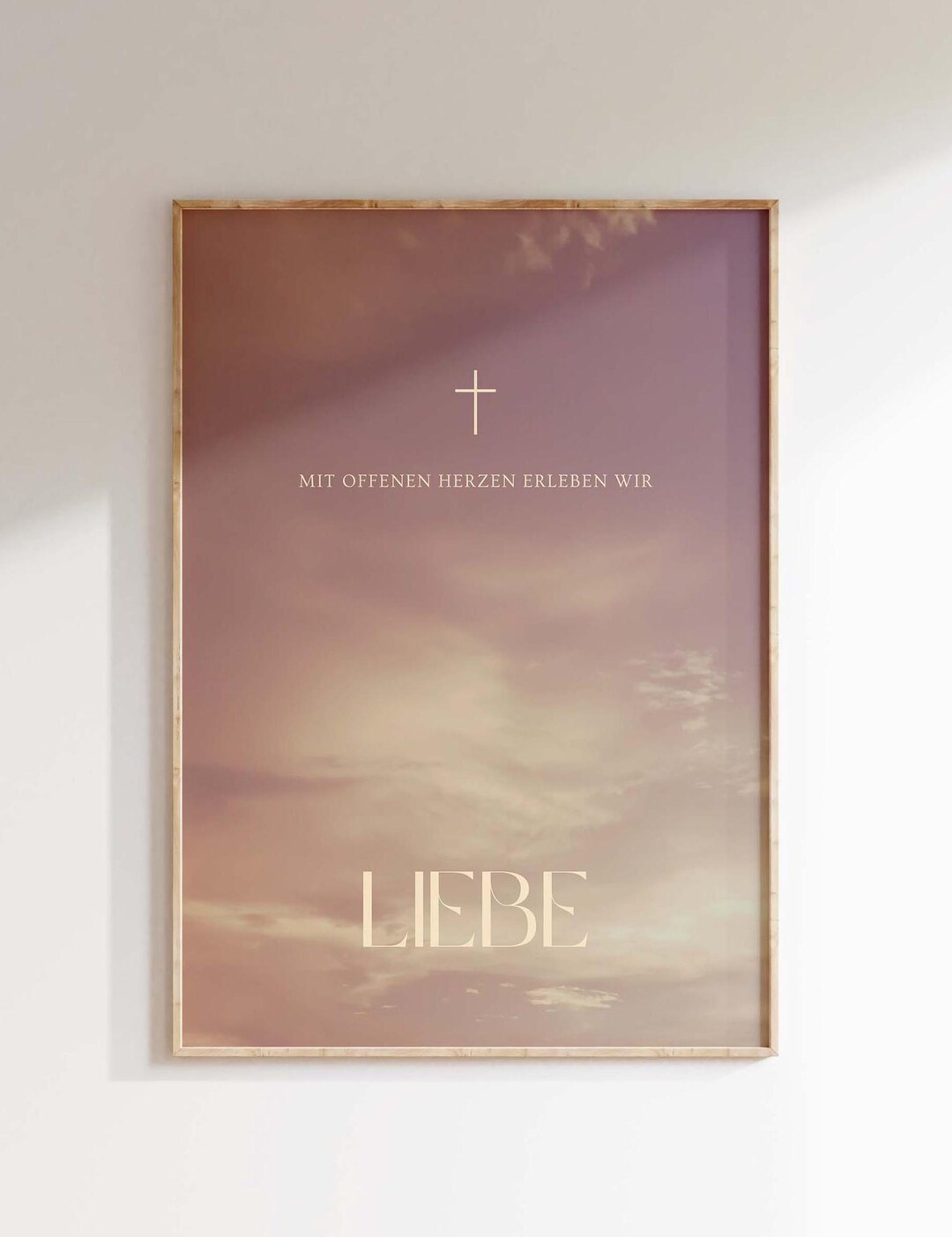 Christian Posters, Bible Verse German, Love, Minimalist Mural, Faith ...