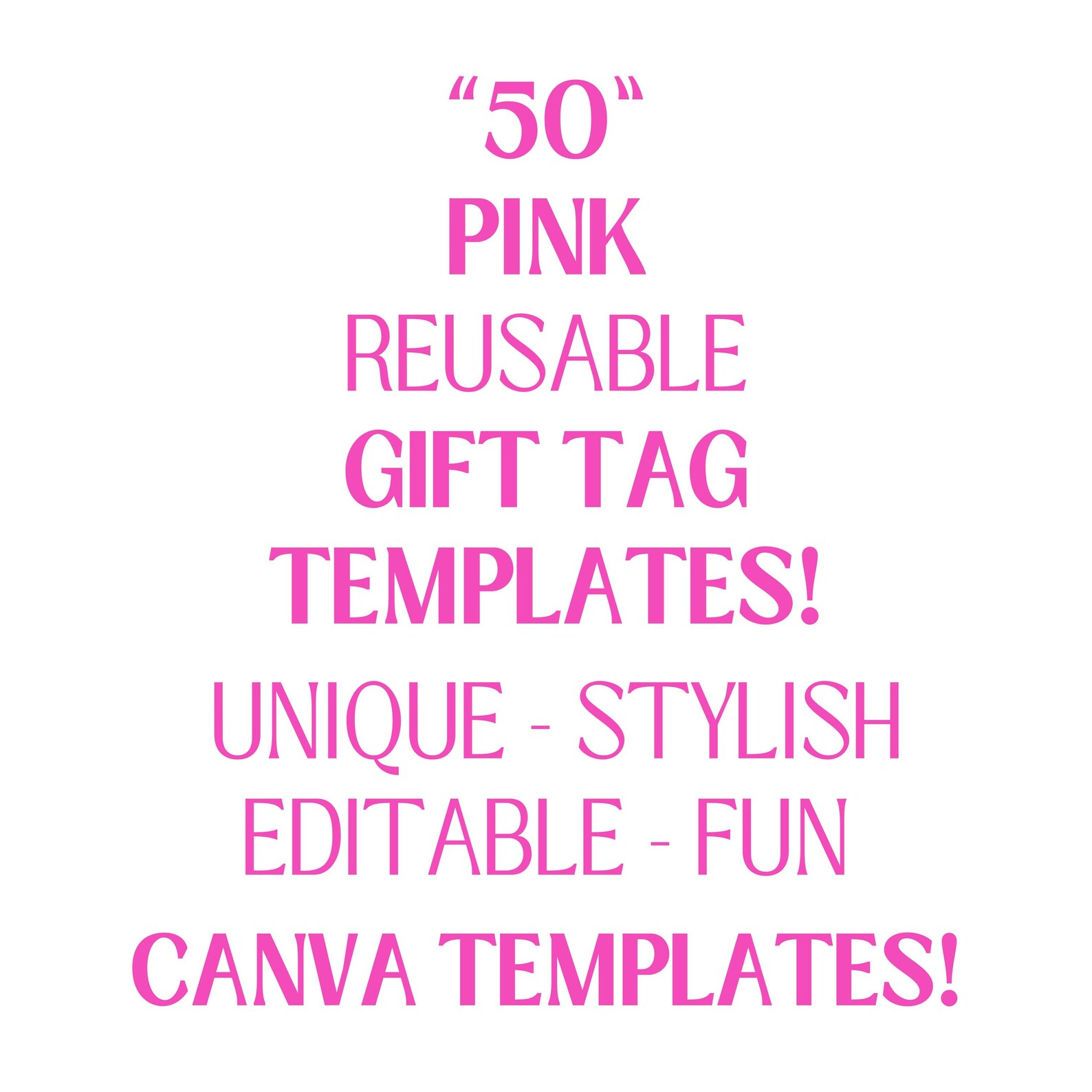 Pink Gift Tags Assorted | Girly Gift Tags | Assorted Gift Tags Pink ...