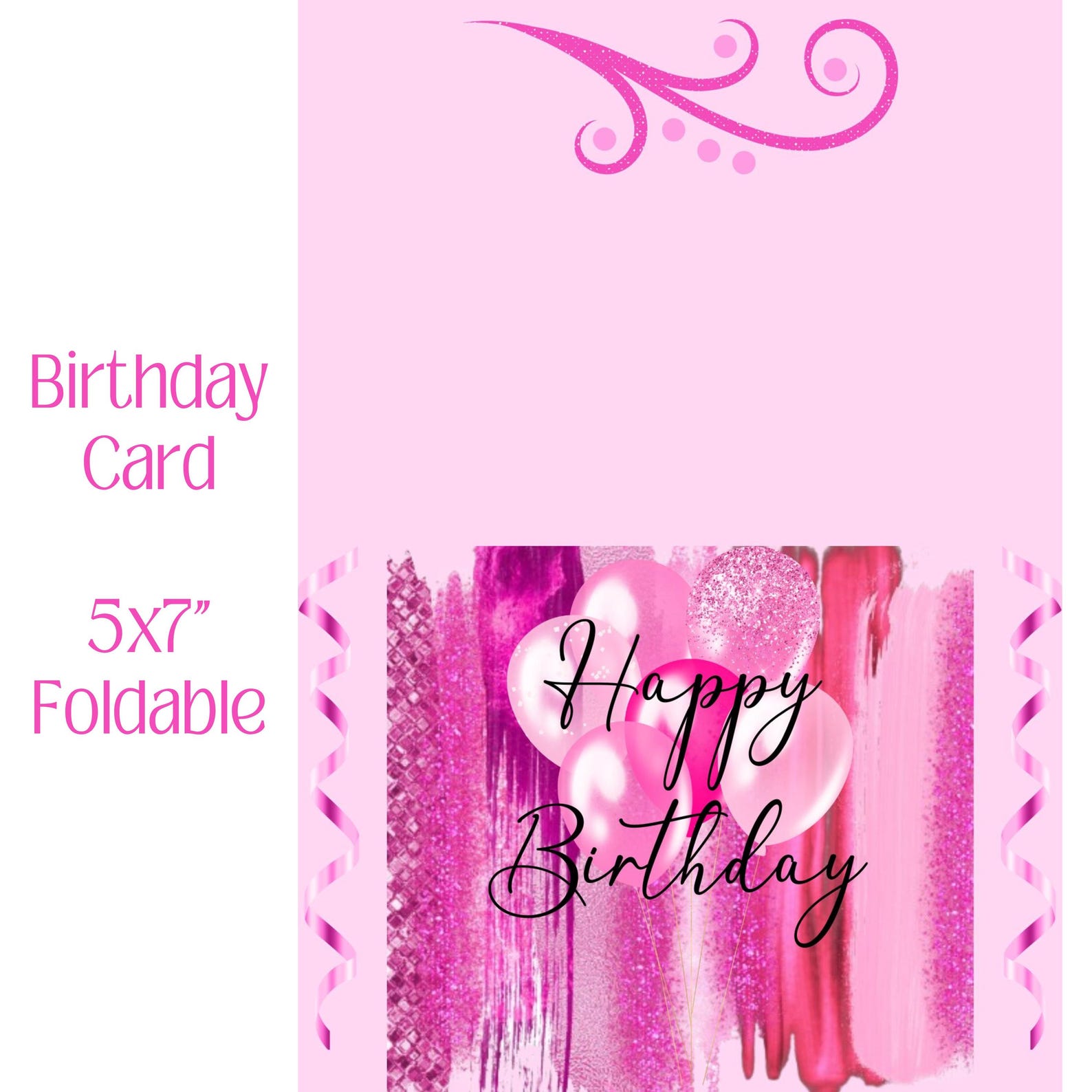 Pink Birthday Invitation Bundle | Pink Glam Birthday Invitation Bundle ...