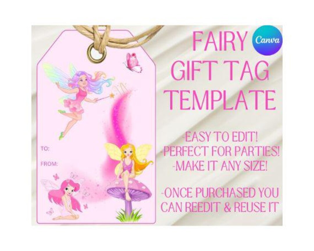 Fairy Gift Tags | Fairy Party | Fairy Birthday Party | Fairy Gift Tag ...