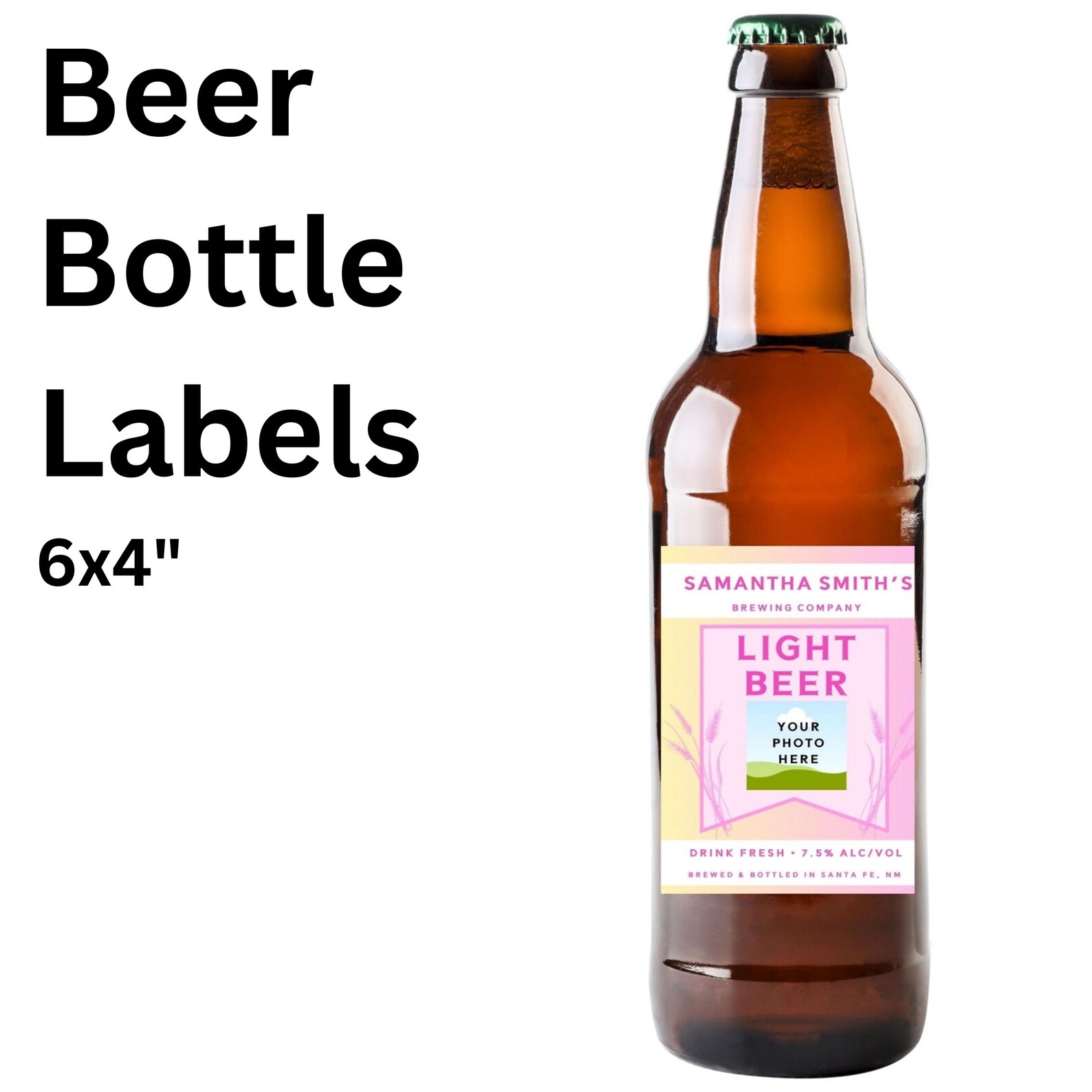 Beer Bottle Labels Canva | Photo Beer Bottle Labels Template | Custom ...
