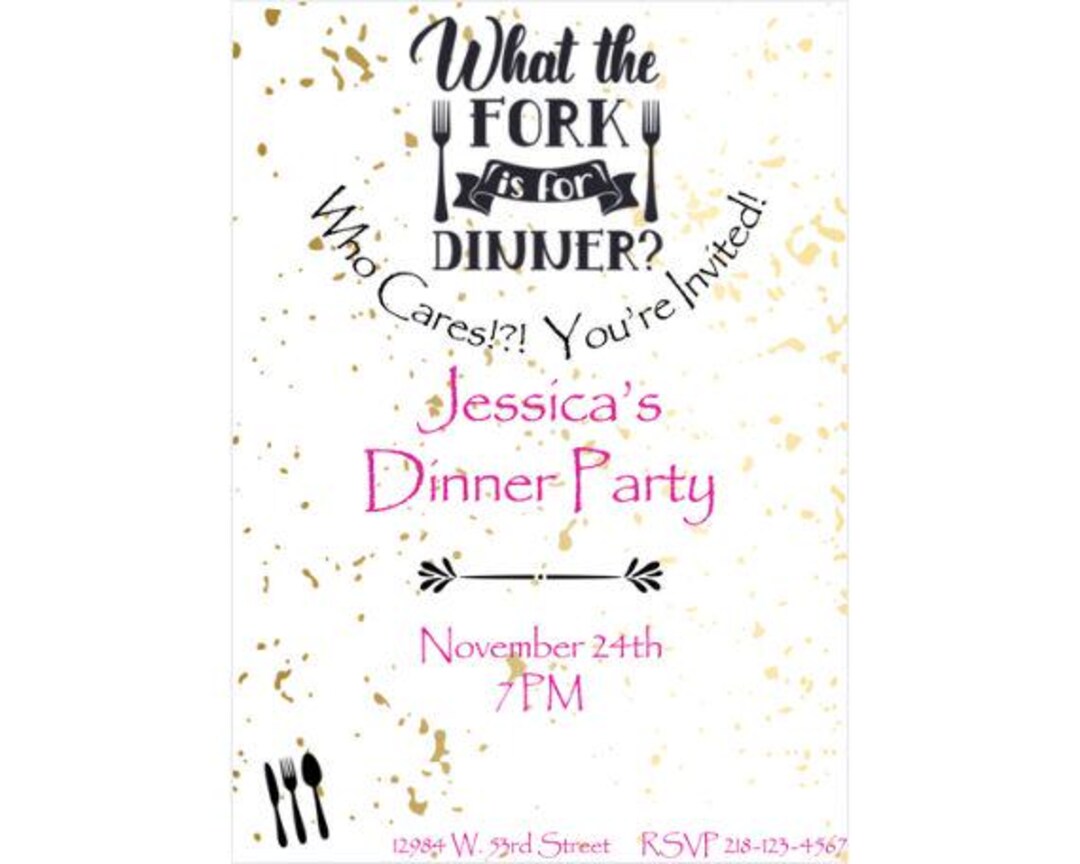 Girl Dinner Party Invitations | Editable Dinner Invitation | Editable ...