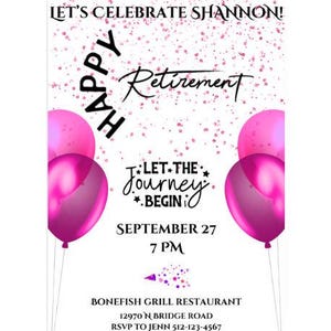 Woman Retirement Invitation | Retirement Party Invitation | Retirement ...
