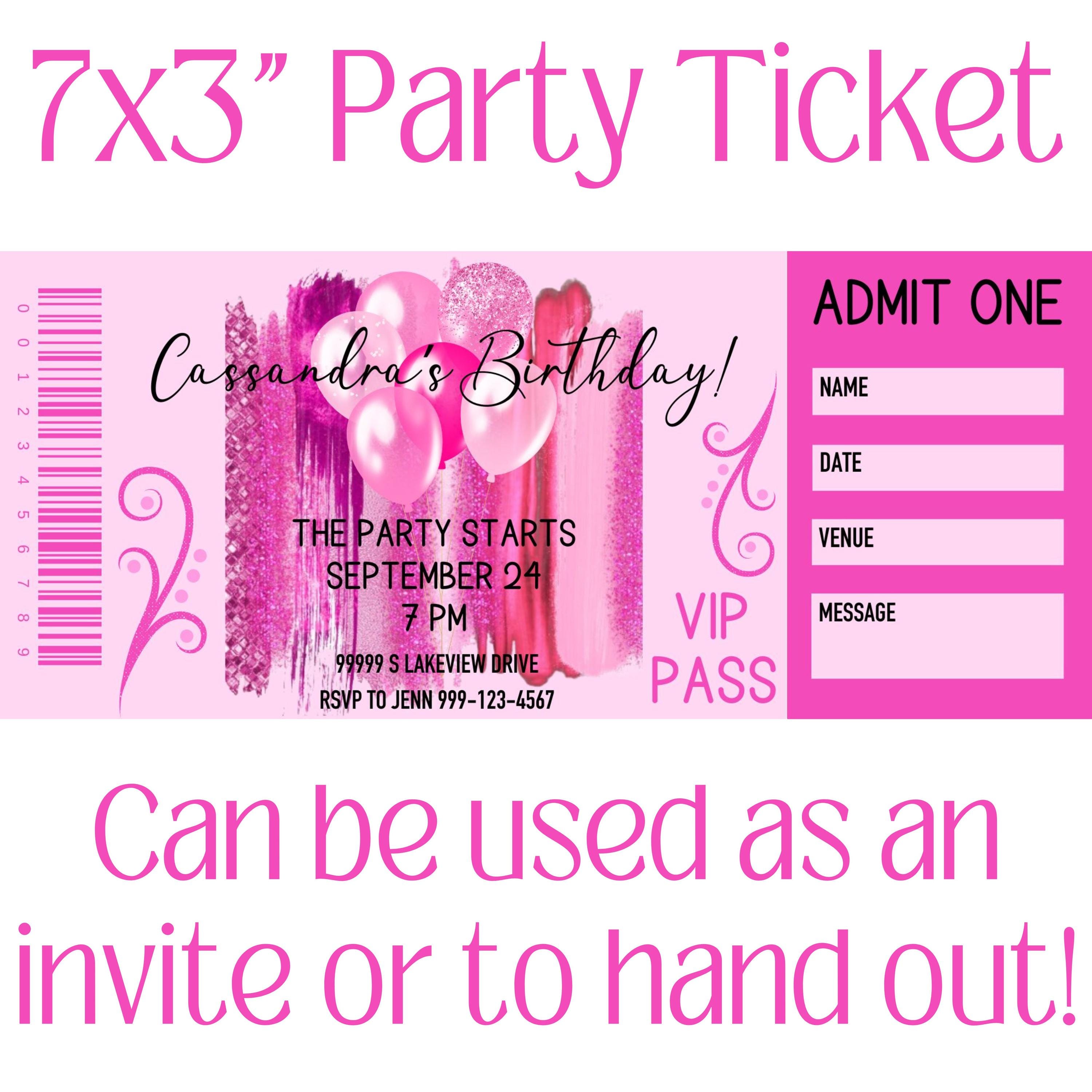 Pink Birthday Invitation Bundle | Pink Glam Birthday Invitation Bundle ...