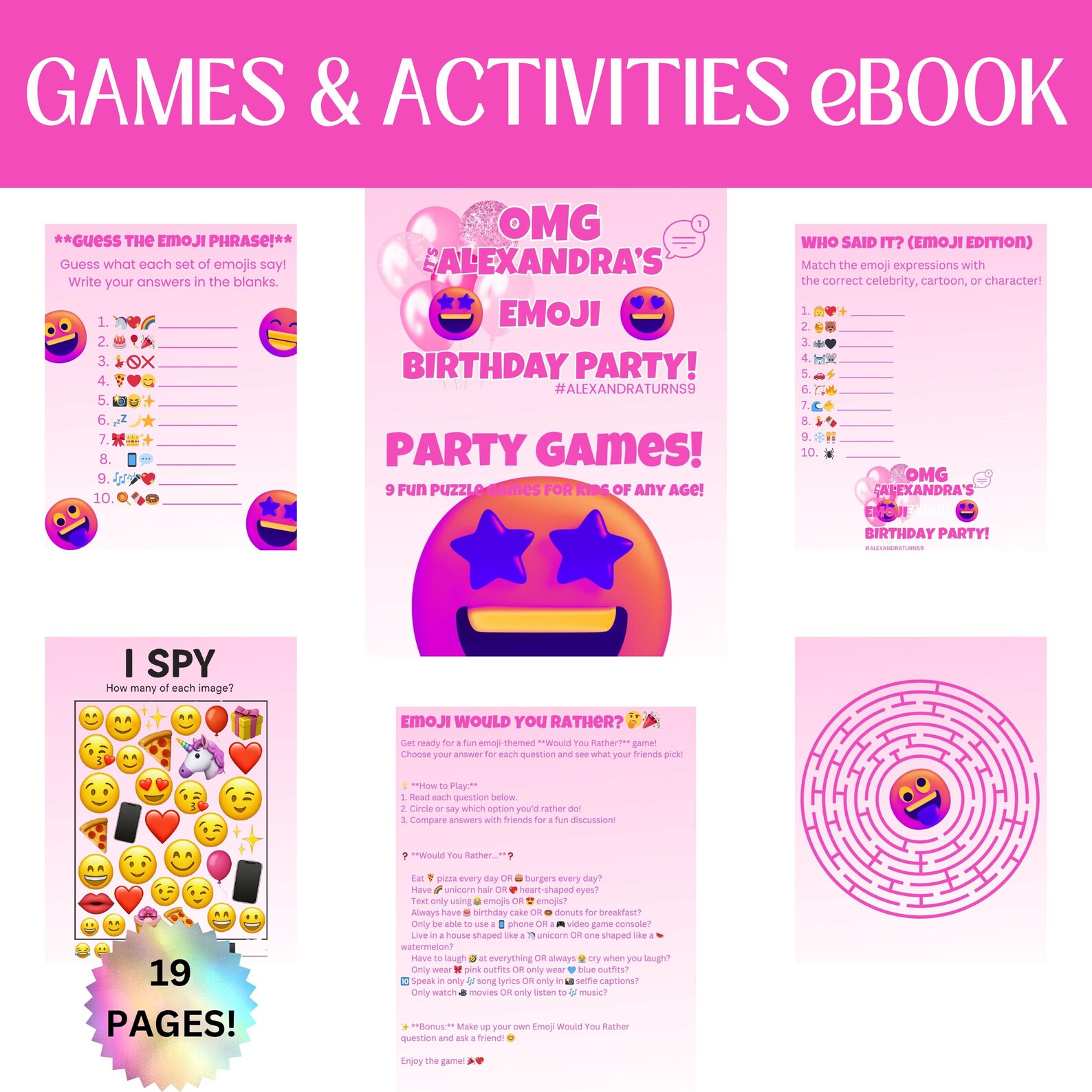 Emoji Party Invitation Bundle | Emoji Themed Birthday Invite and ...