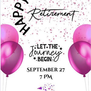 Woman Retirement Invitation | Retirement Party Invitation | Retirement ...