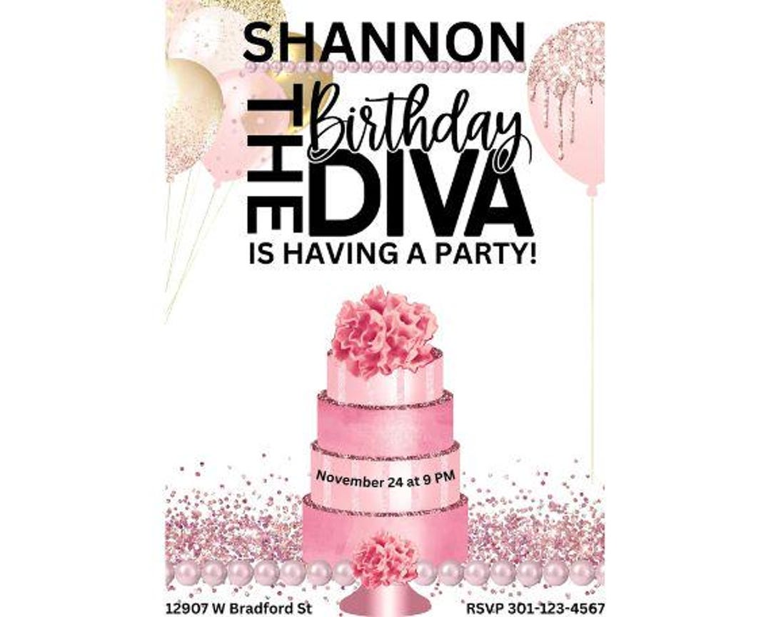 Pink Birthday Invitation | Pink Party Invitation | Pink Invites | Pink ...