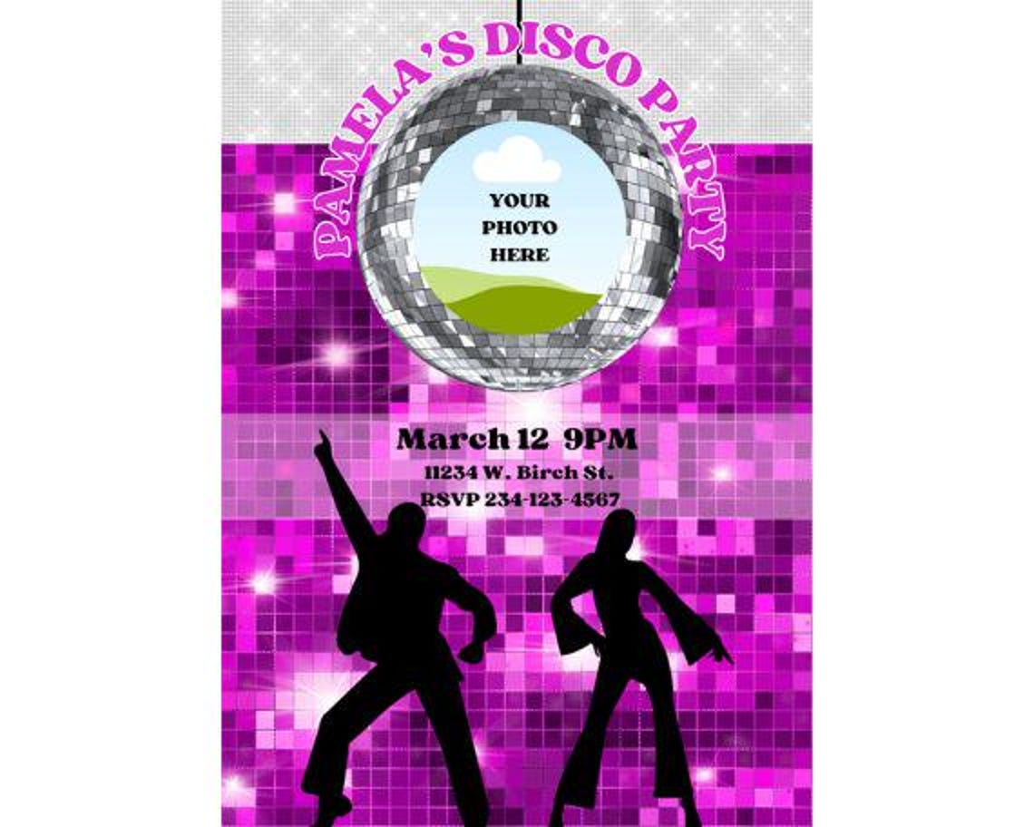 Disco Party Invitation | Disco Party Invites | Disco Bachelorette Party ...