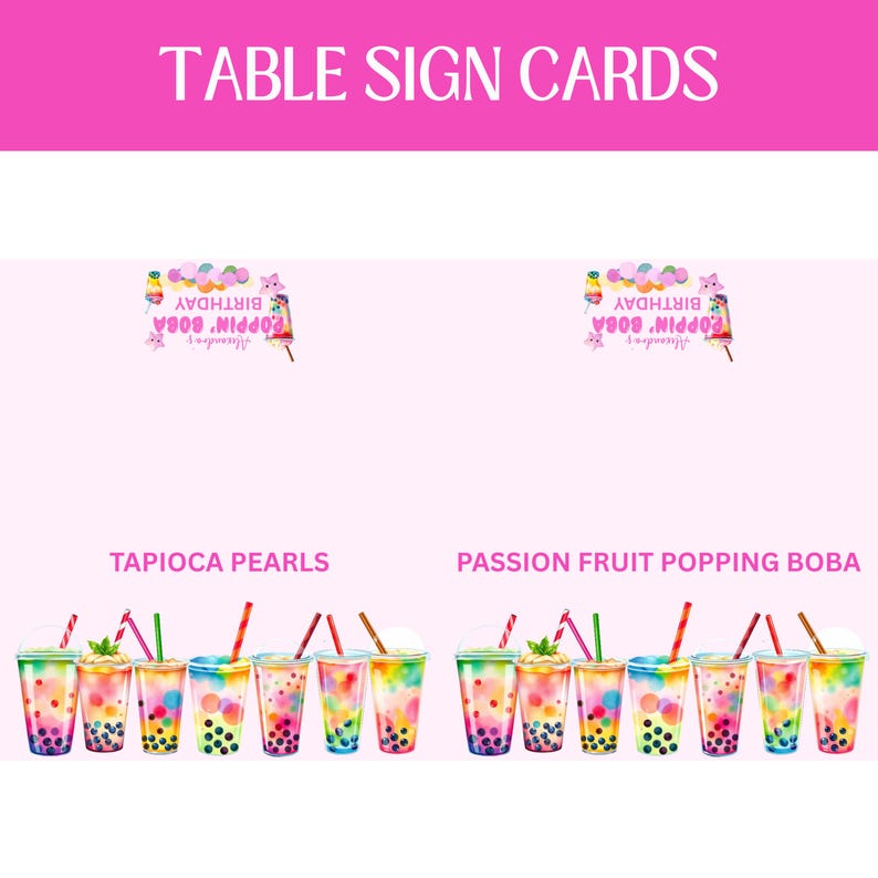 Boba Bubble Tea Birthday Party Bundle | Printable Activities & Games ...