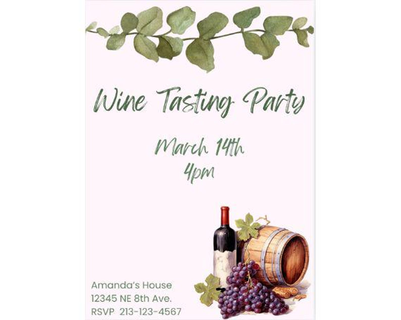 Wine Tasting Invite | Wine Tasting Party Invitation | Tasting Party ...
