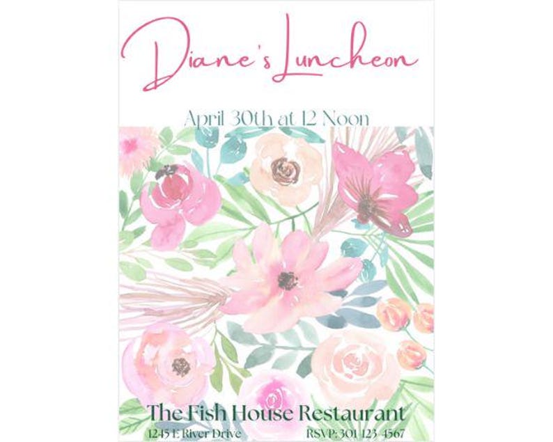 Luncheon Invitation | Invitations for Women's Luncheon | Luncheon ...