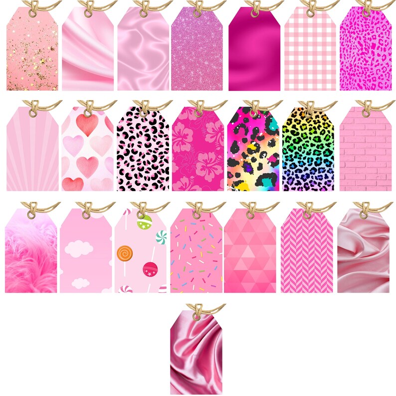 Pink Gift Tags Assorted | Girly Gift Tags | Assorted Gift Tags Pink ...