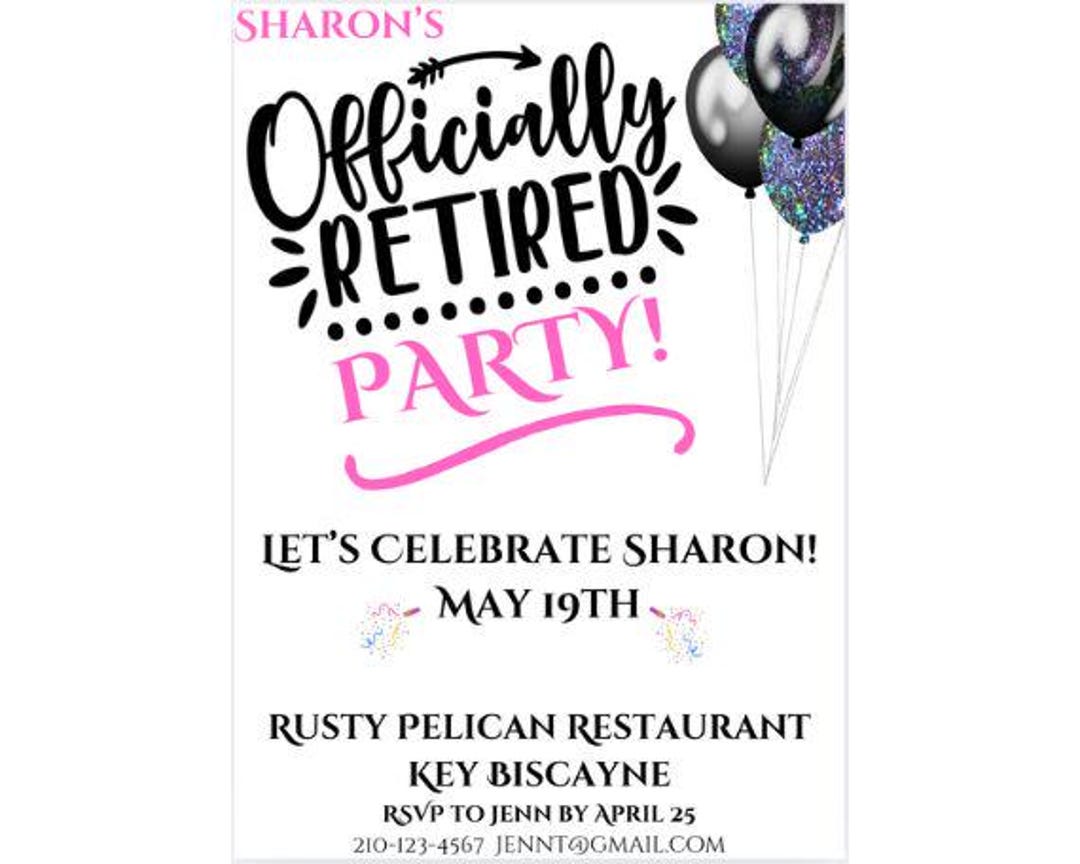 Woman Retirement Invitation | Retirement Party Invitation | Retirement ...