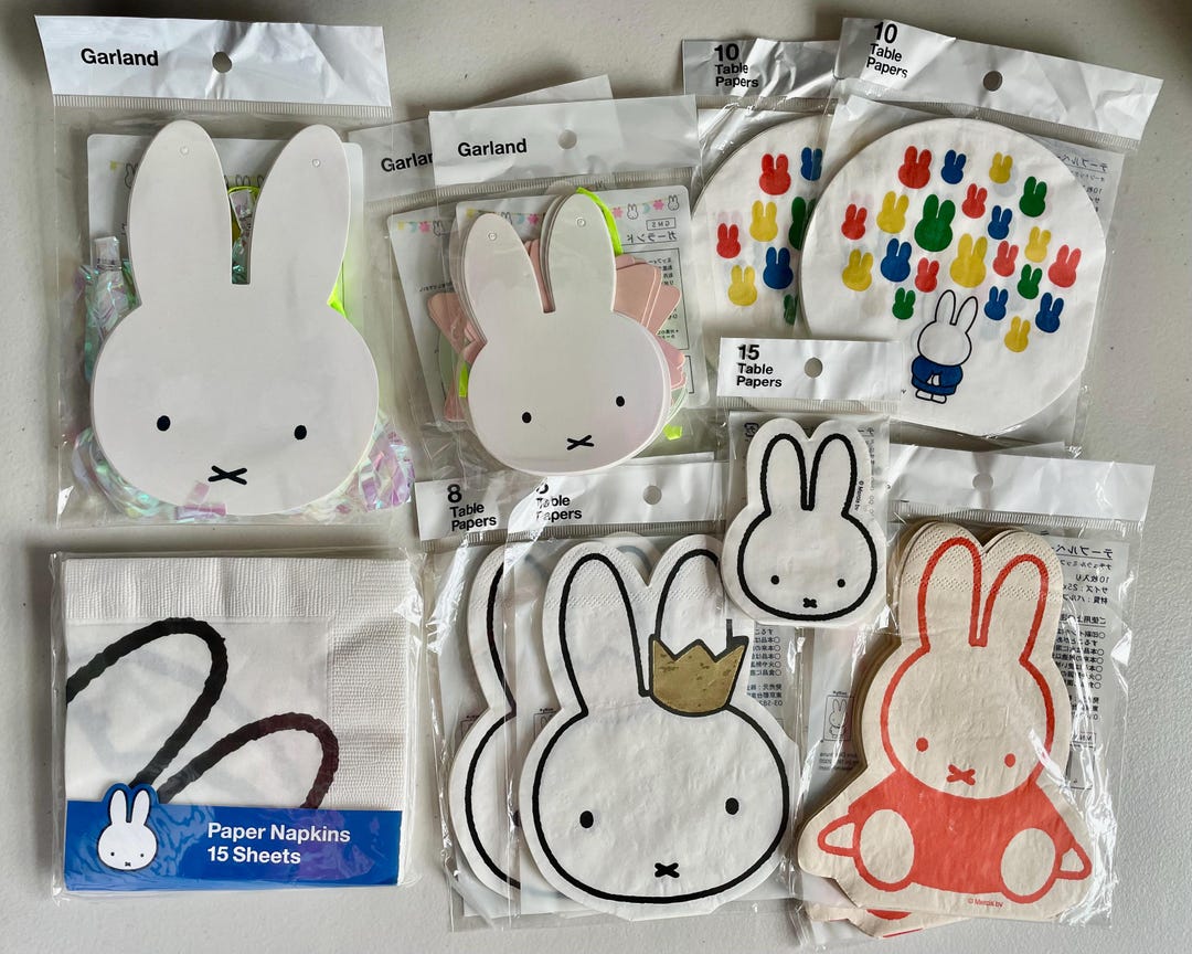 Miffy Party Supplies Set | Japanese Miffy Table Papers, Napkins ...