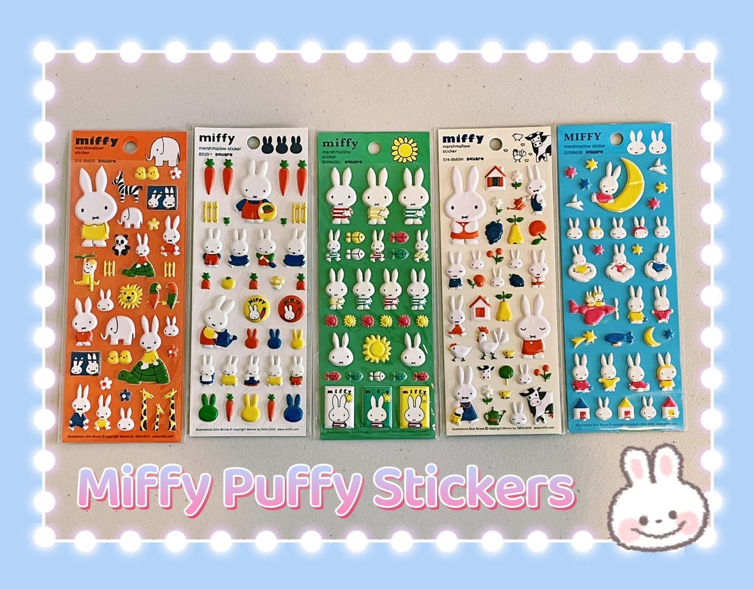 Japan Miffy Stickers Miffy Puffy Sticker 3D Sticker Miffy Sticker UK ...