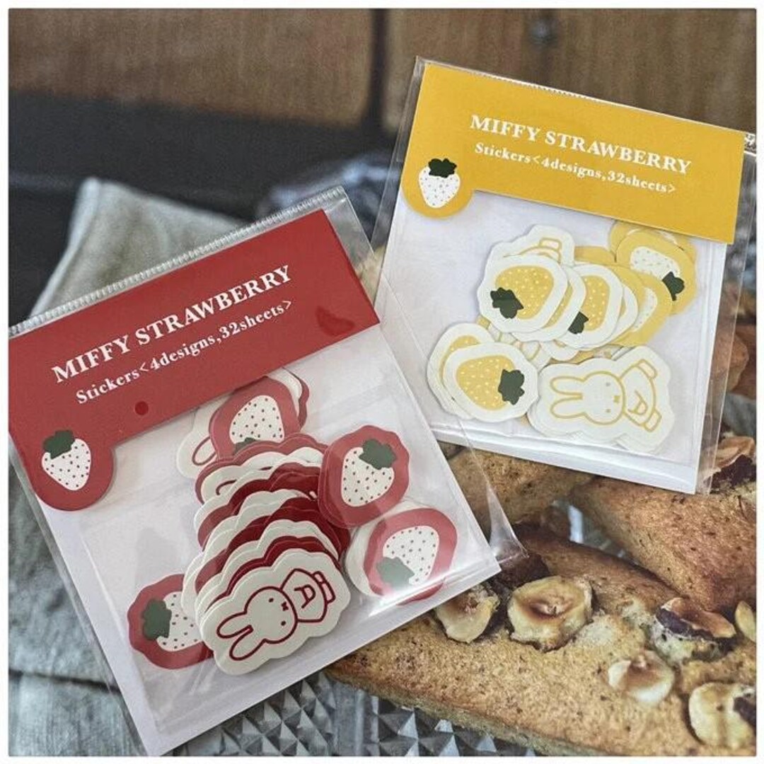 Japan Miffy Stickers Strawberry Sticker Miffy 32 Pieces Seal Pack UK SELLER Nijntje Miffy ...