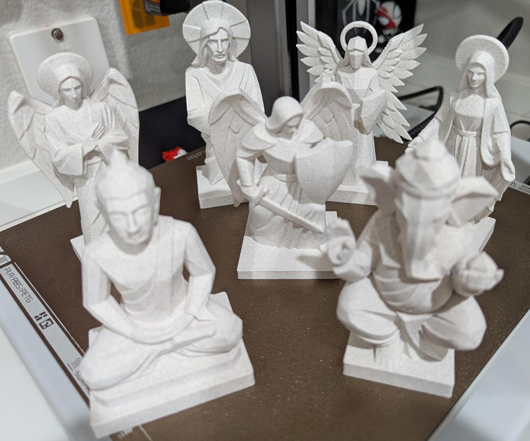 Chestnut Marble Spiritual Statue – 3D Printed Figures of Faith - Etsy