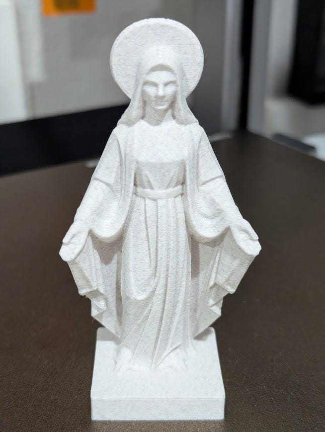 Chestnut Marble Spiritual Statue – 3D Printed Figures of Faith - Etsy