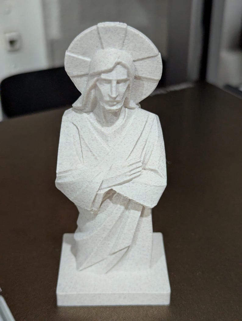 Chestnut Marble Spiritual Statue – 3D Printed Figures of Faith - Etsy
