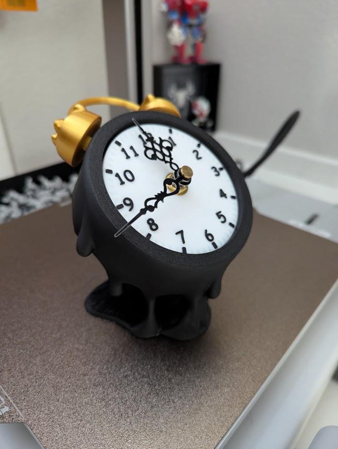 Melty Gothic Alarm Clock – Dripping Skull-inspired Decor, Unique ...