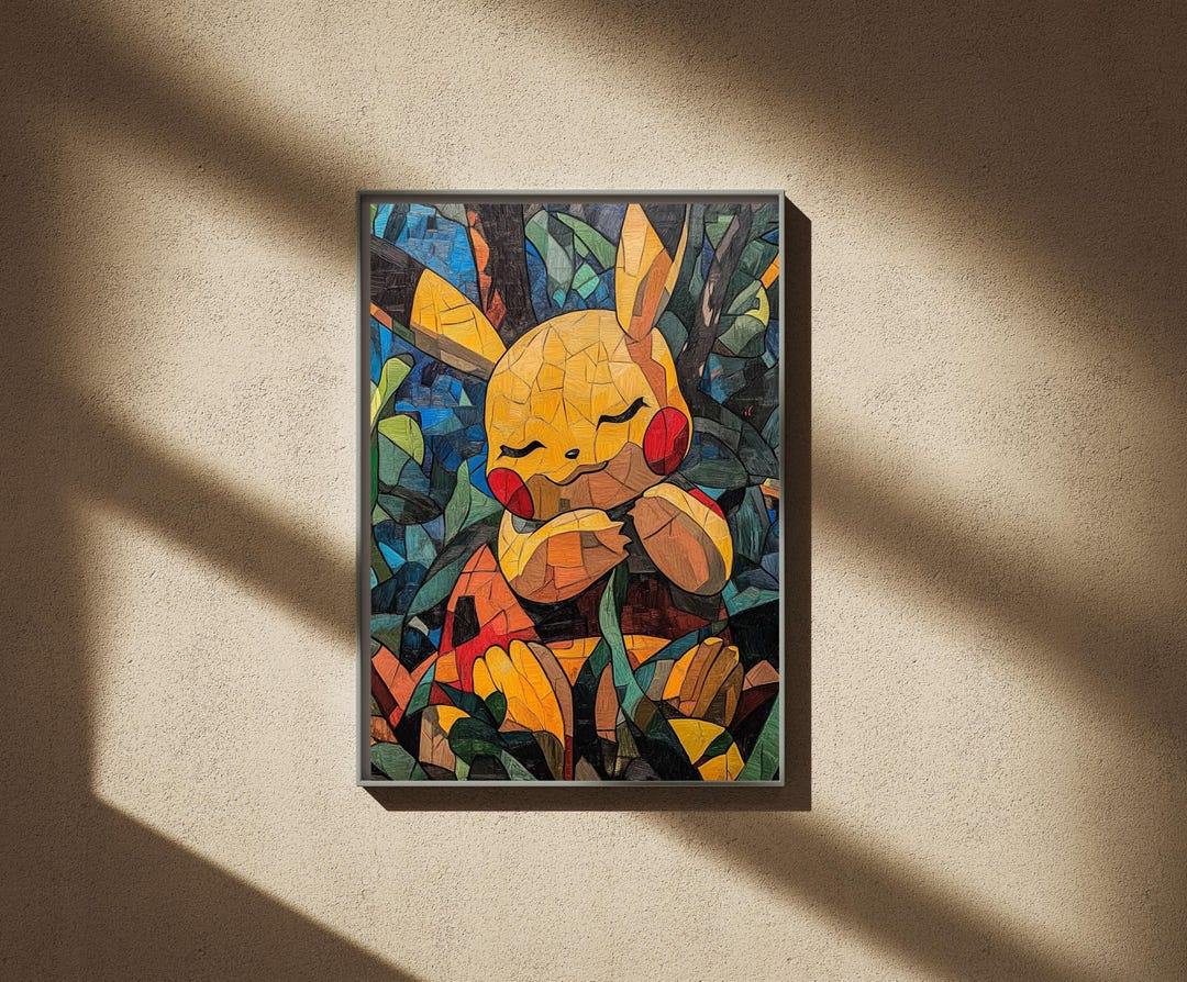 Pokemon in Picasso's Style Wall Print, Anime Poster, Wall Art Decor ...