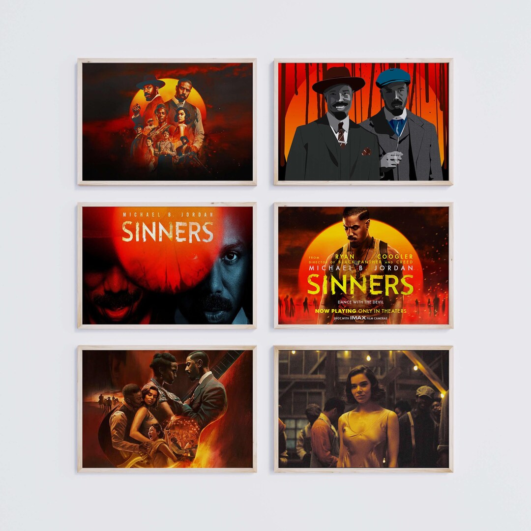 Sinners Movie Poster, Wall Print, Trendy Movie Poster, Wall Art Decor ...