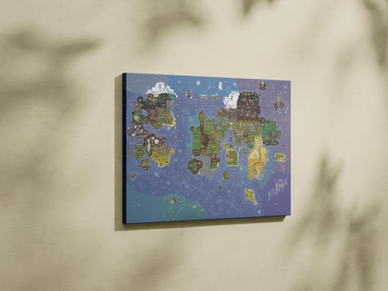 Oldschool Runescape World Map Wall Art, Jagex Poster, OSRS World Map ...