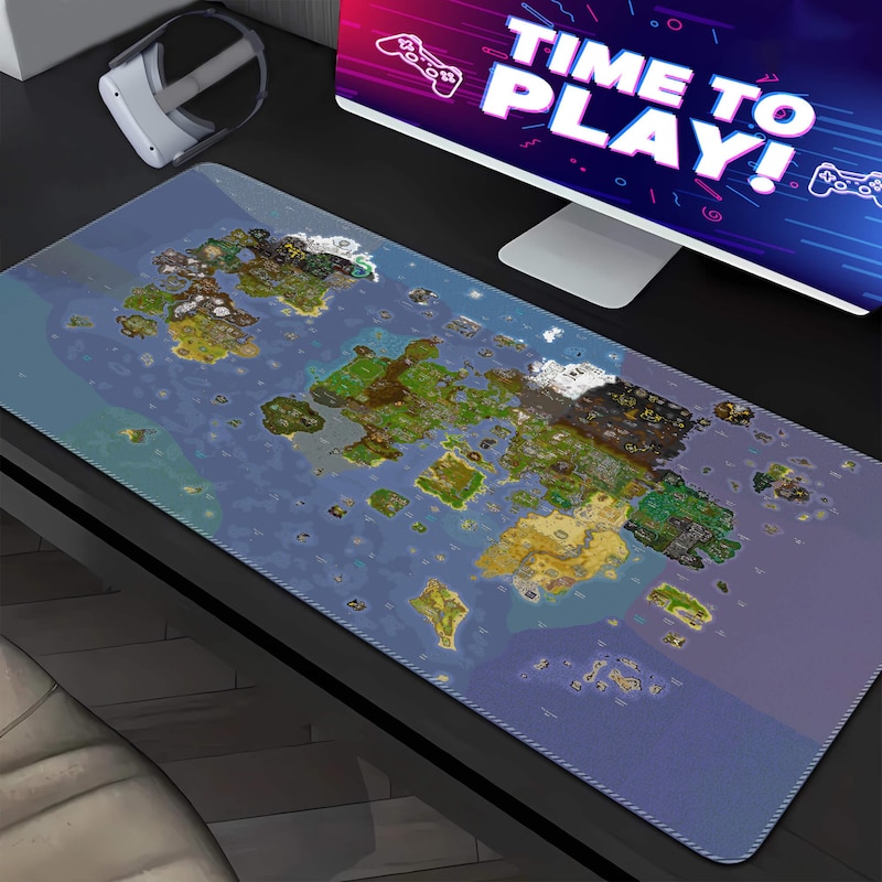 Keyboard Mat World Map - Etsy