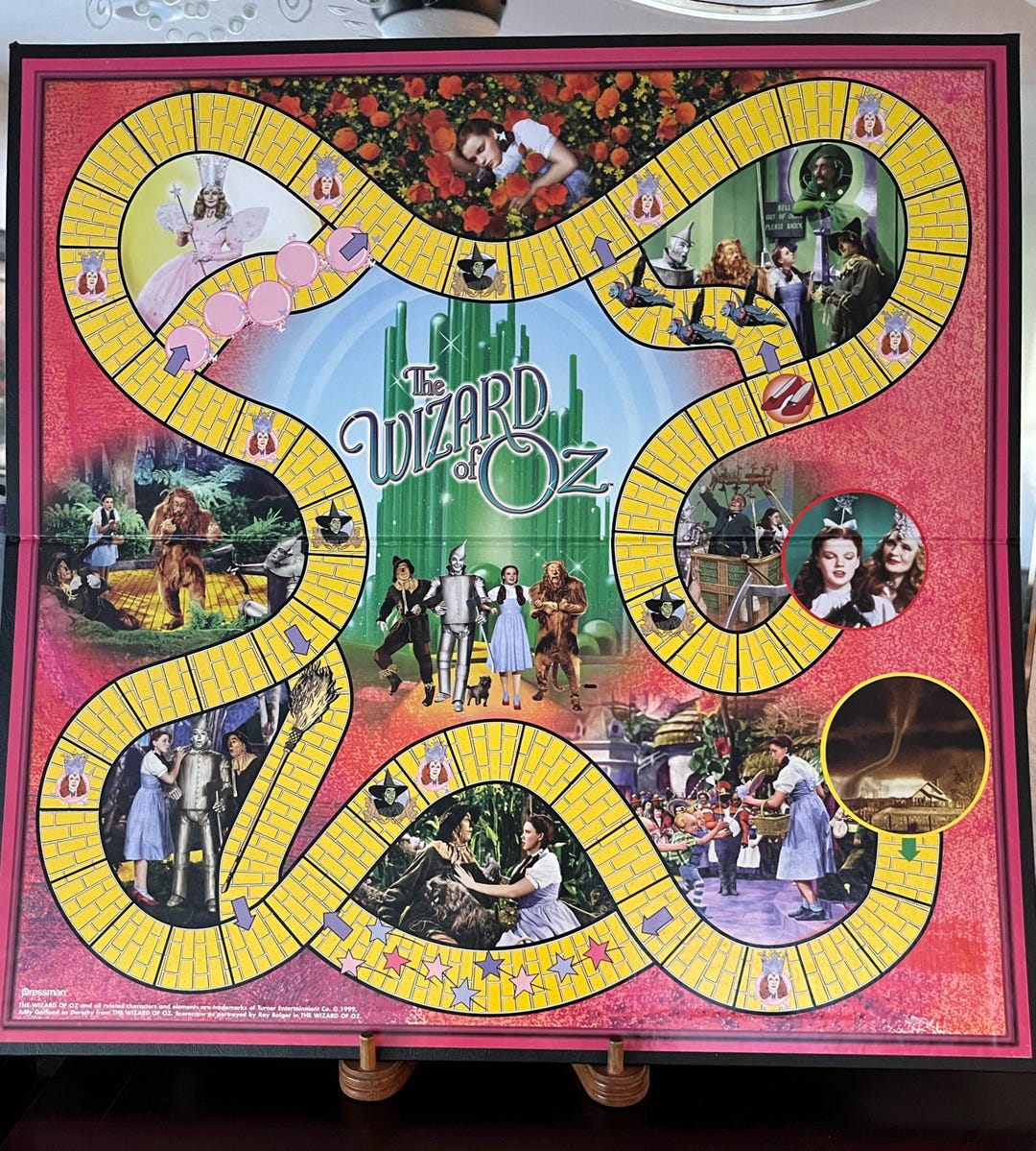 Vintage Wizard of OZ 1999 Yellow Brick Road Board Game, Yellow Brick ...