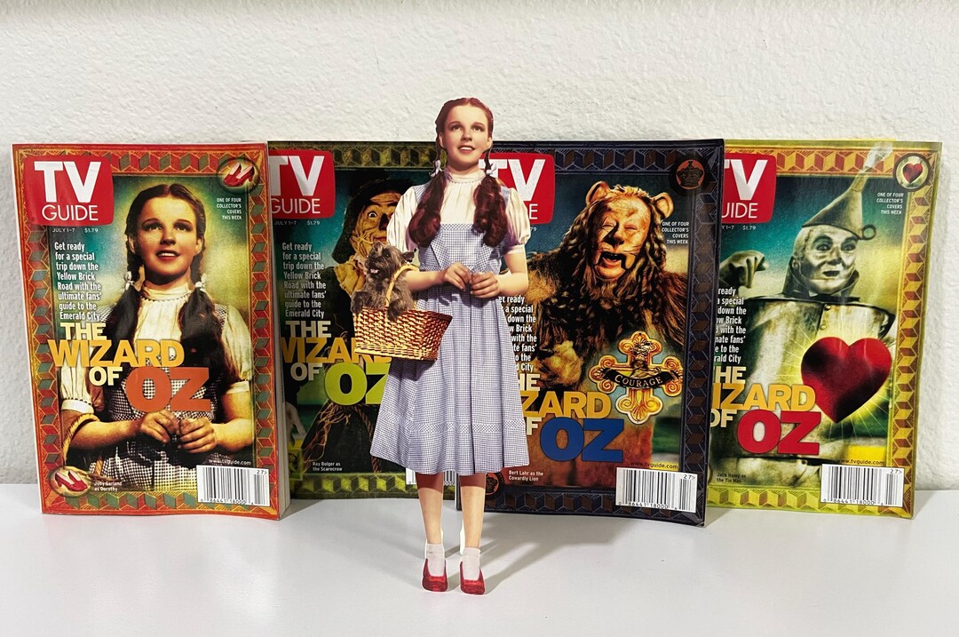 Rare Vintage Wizard of Oz tv Guide 4 Book Set, 4 Collectors Tv Guide ...