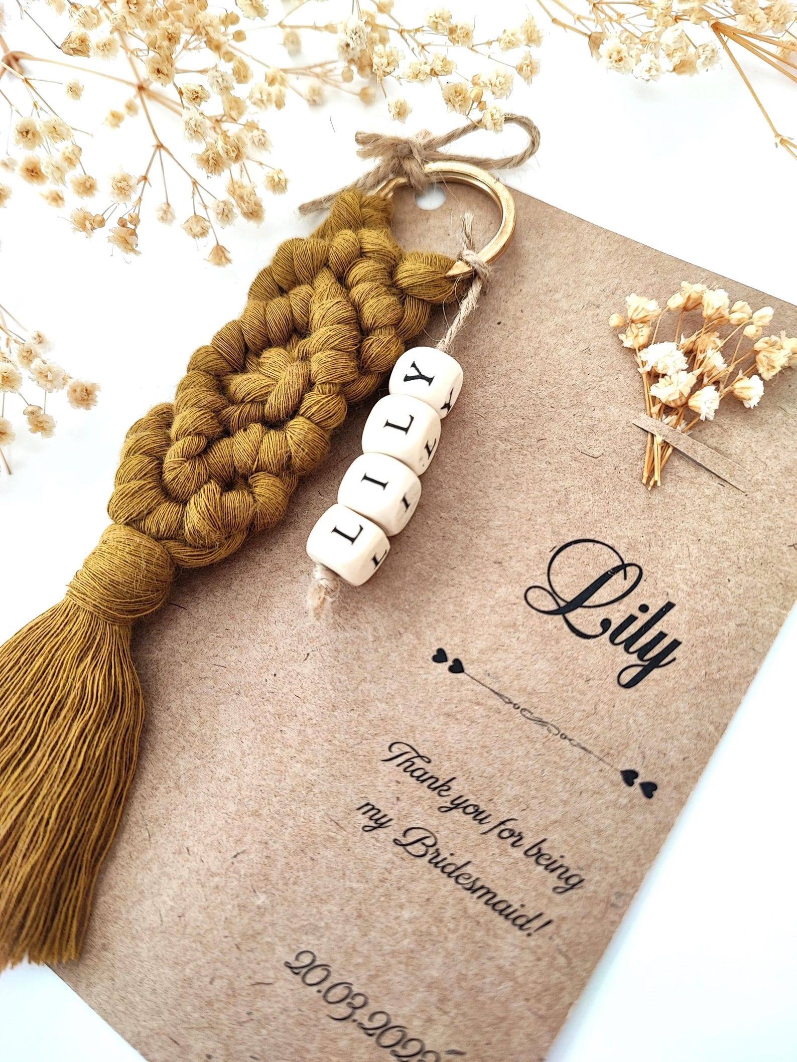 Personalized Name Keychain | Boho Macrame Keychain | Macrame Boho ...