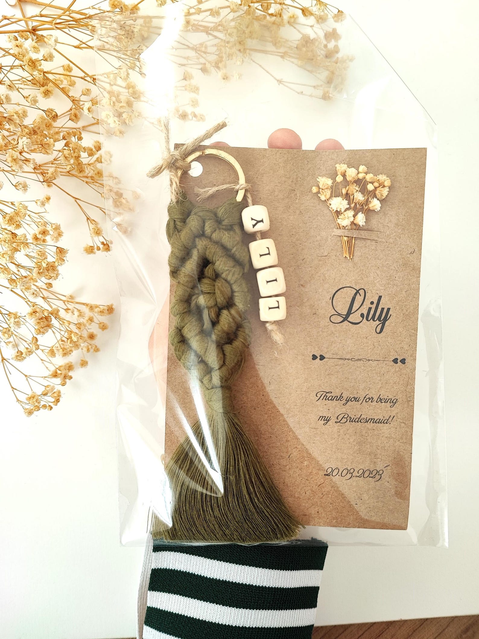 Personalized Name Keychain Boho Macrame Keychain Macrame Boho Lanyard ...