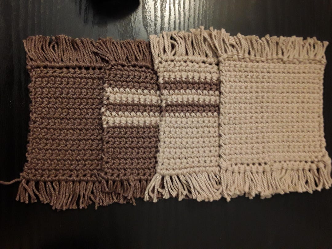 Coaster Rugs 4-pc Set Handmade Gift, Crochet Coasters, Handmade Coaster ...