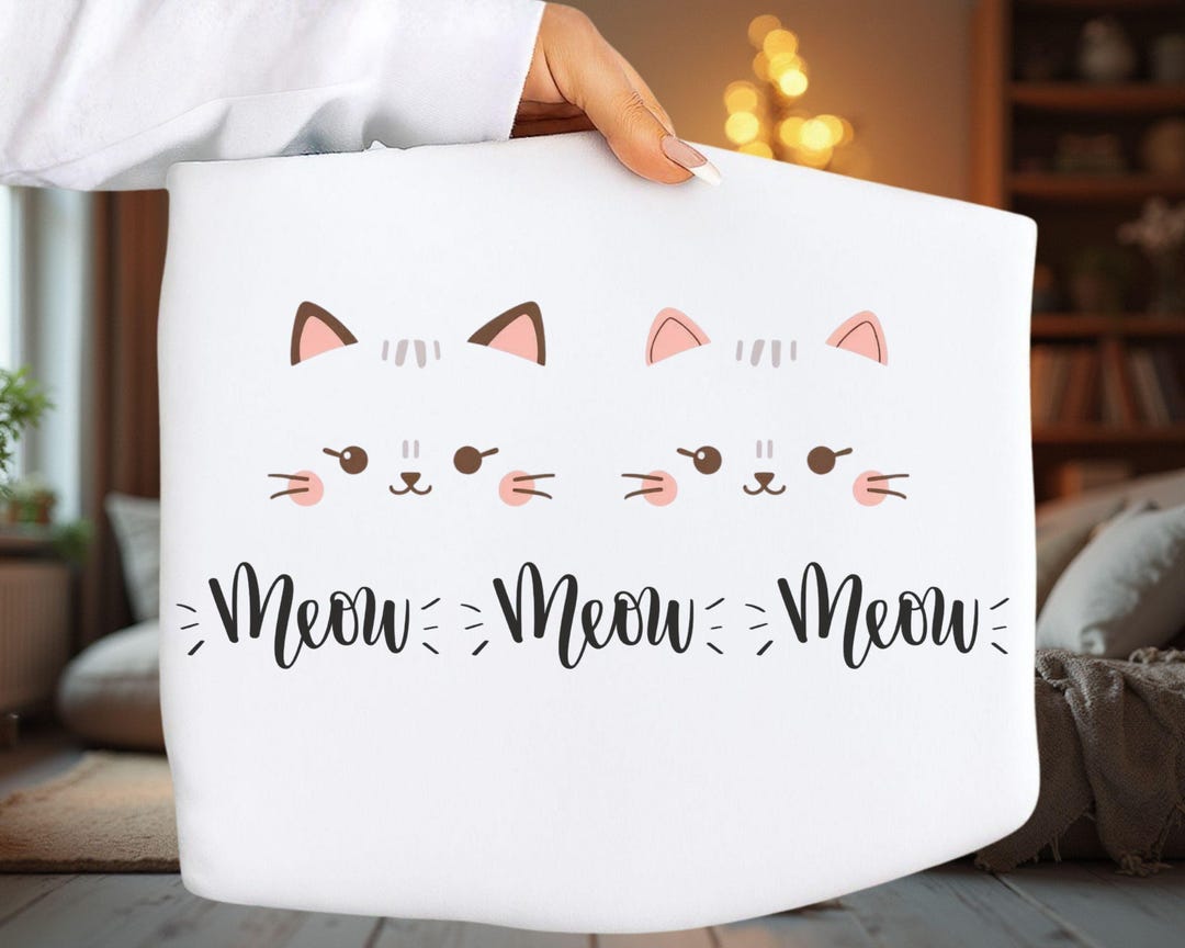 Kawaii Cat PNG | Cute Meow Cat Faces Clipart | Cute Cat SVG | Cat Lover ...