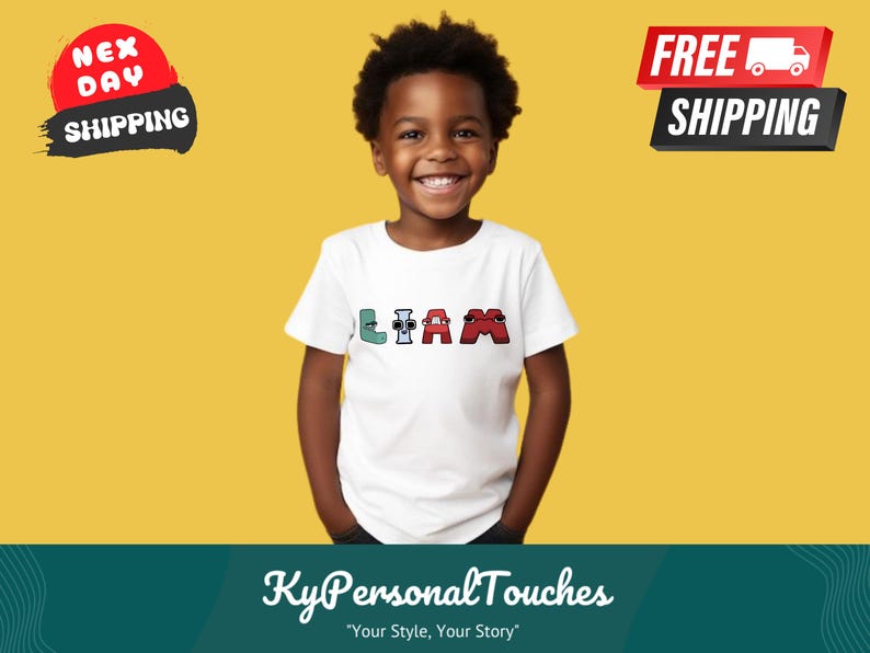 Alphabet Lore Custom Name Designs, Personalized Alphabet Lore Kids T-shirt, Custom Name ...