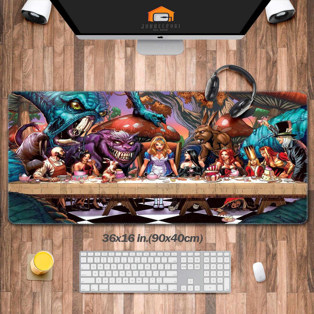 Alice in Wonderland Characters Mouse Pad, Alice and Wonderland Cute ...