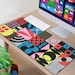 Bauhaus Pattern Desk Mat Large, Futuristic Mouse Pad Long, Contemporary ...