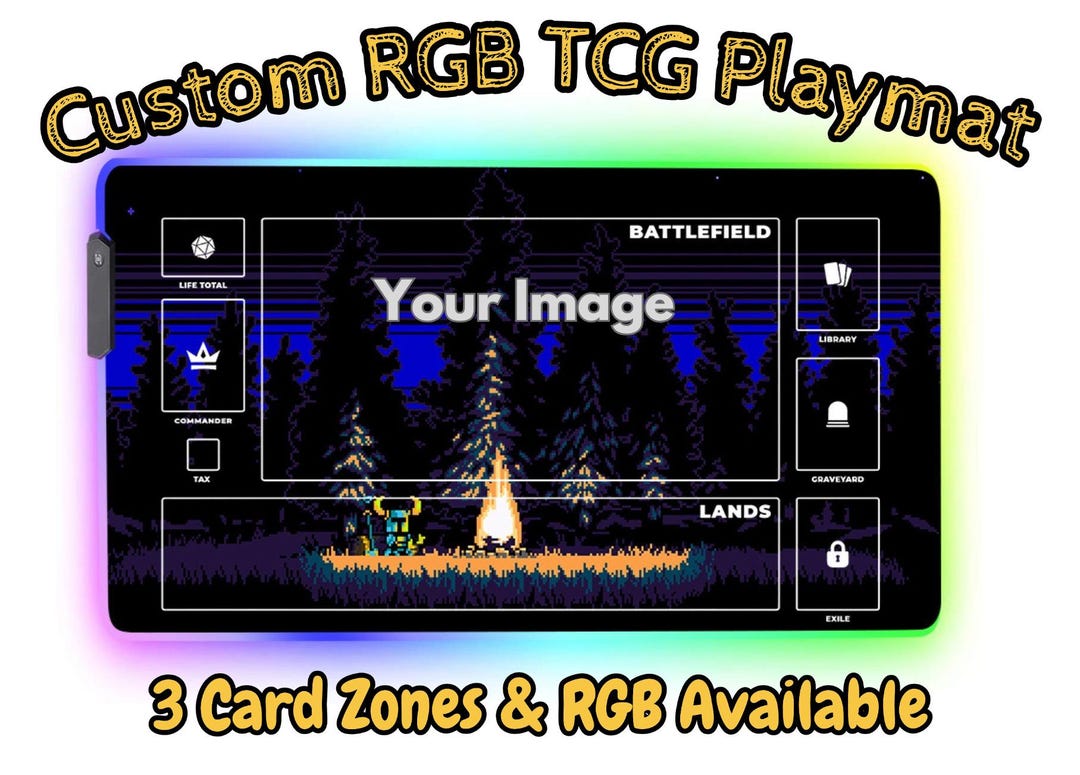 Custom RGB Led TCG Playmat | Glowing Gaming Mat for Magic, Yu-gi-oh ...